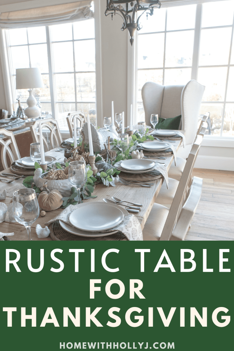 Rustic Table For Thanksgiving | Thanksgiving Tablescape
