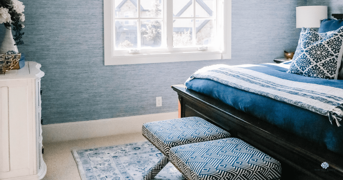 Fifty Shades of Blue Guest Room Reveal - Home With Holly J