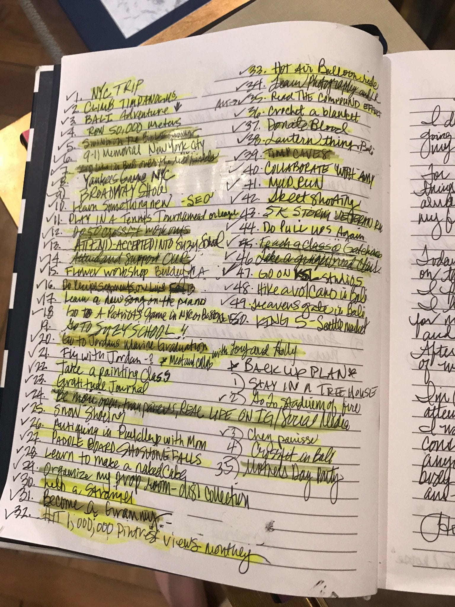 50 Things To Accomplish This Year | Turning 50 Years Old