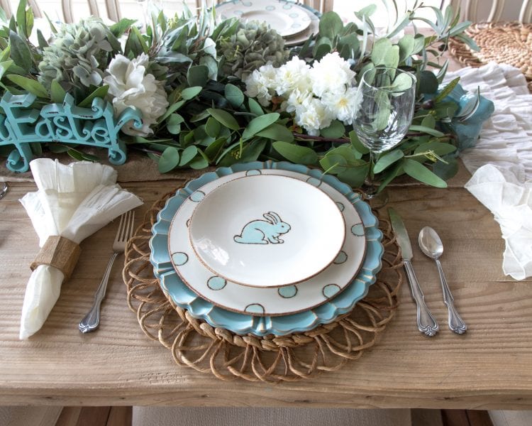 Blue Easter Tablescape | Tablescape Ideas For Easter