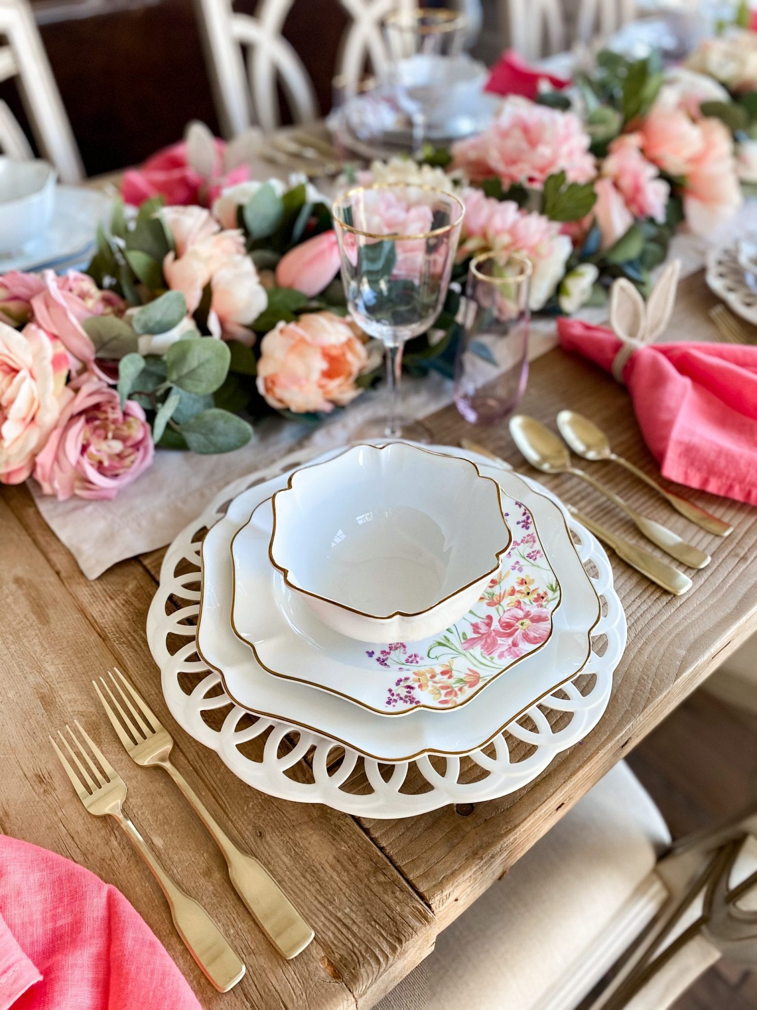 Spring Themed Table Settings | Home with Holly J