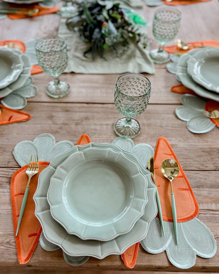 Carrot Themed Easter Tablescape - Home With Holly J