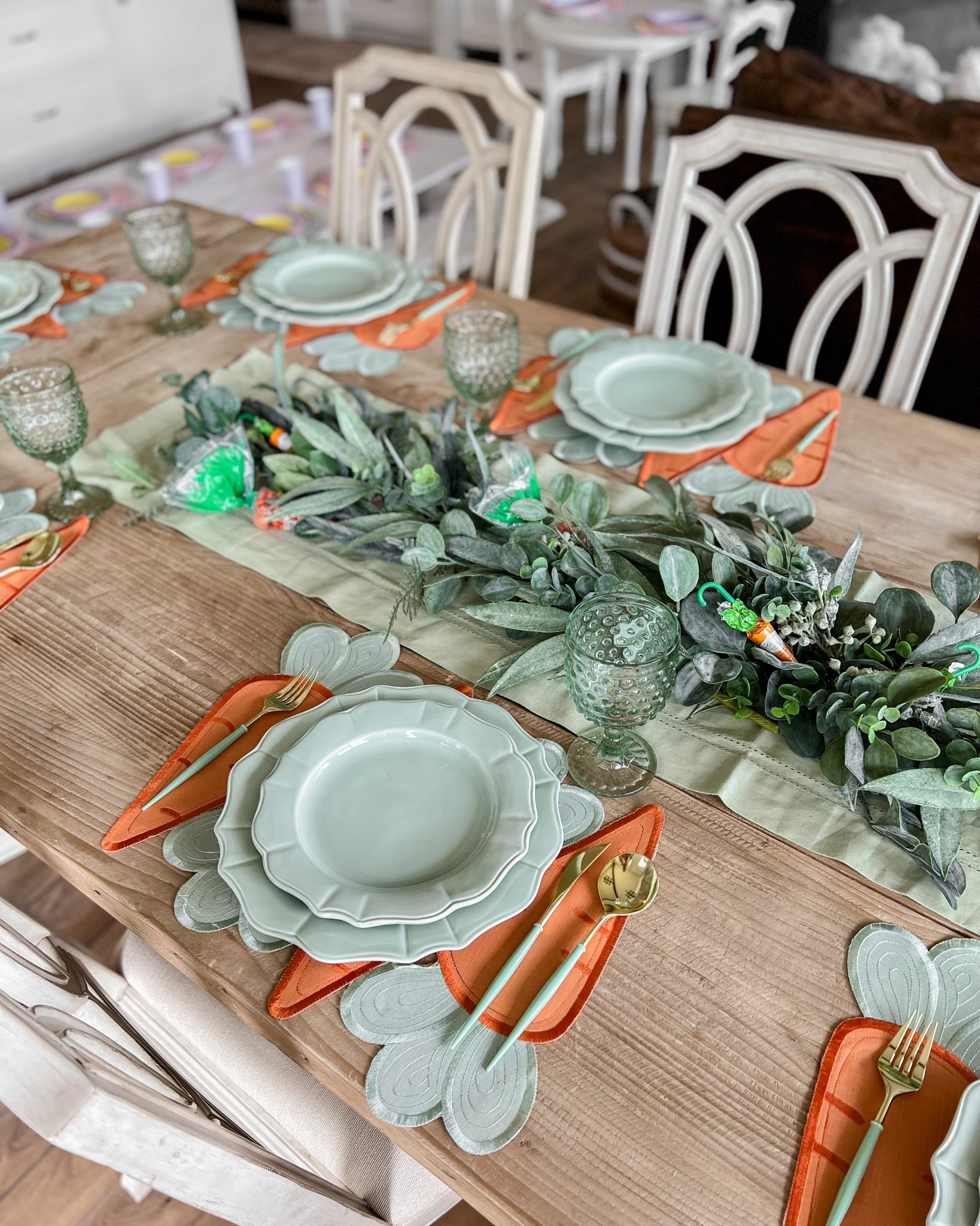 Carrot Themed Easter Tablescape - Home With Holly J
