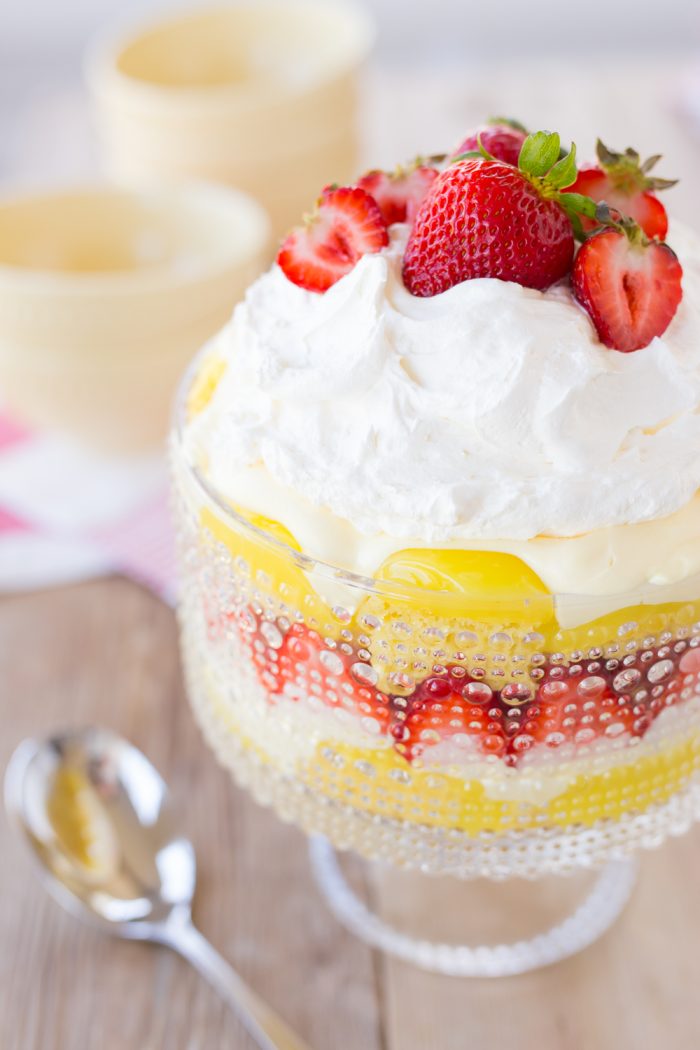 Easy Strawberry Lemon Trifle - Home With Holly J