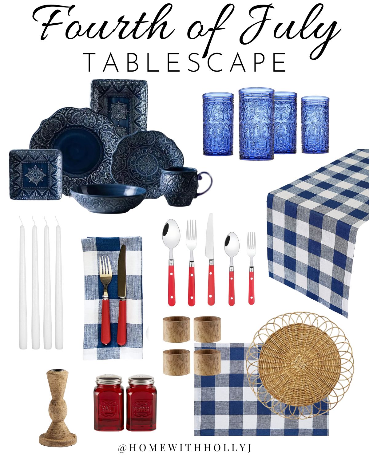 Fourth of July Table Settings - Home With Holly J