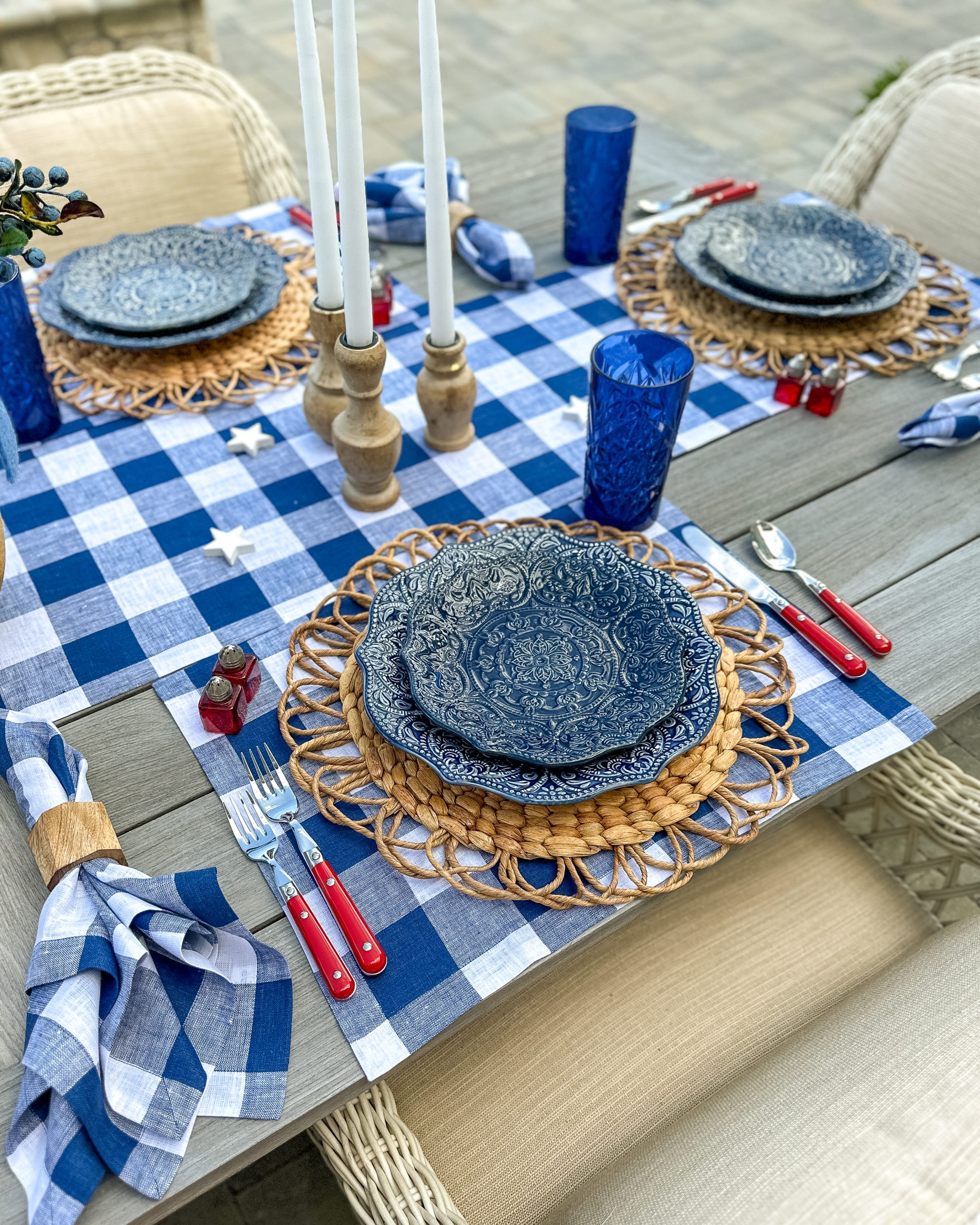 Fourth of July Table Settings - Home With Holly J
