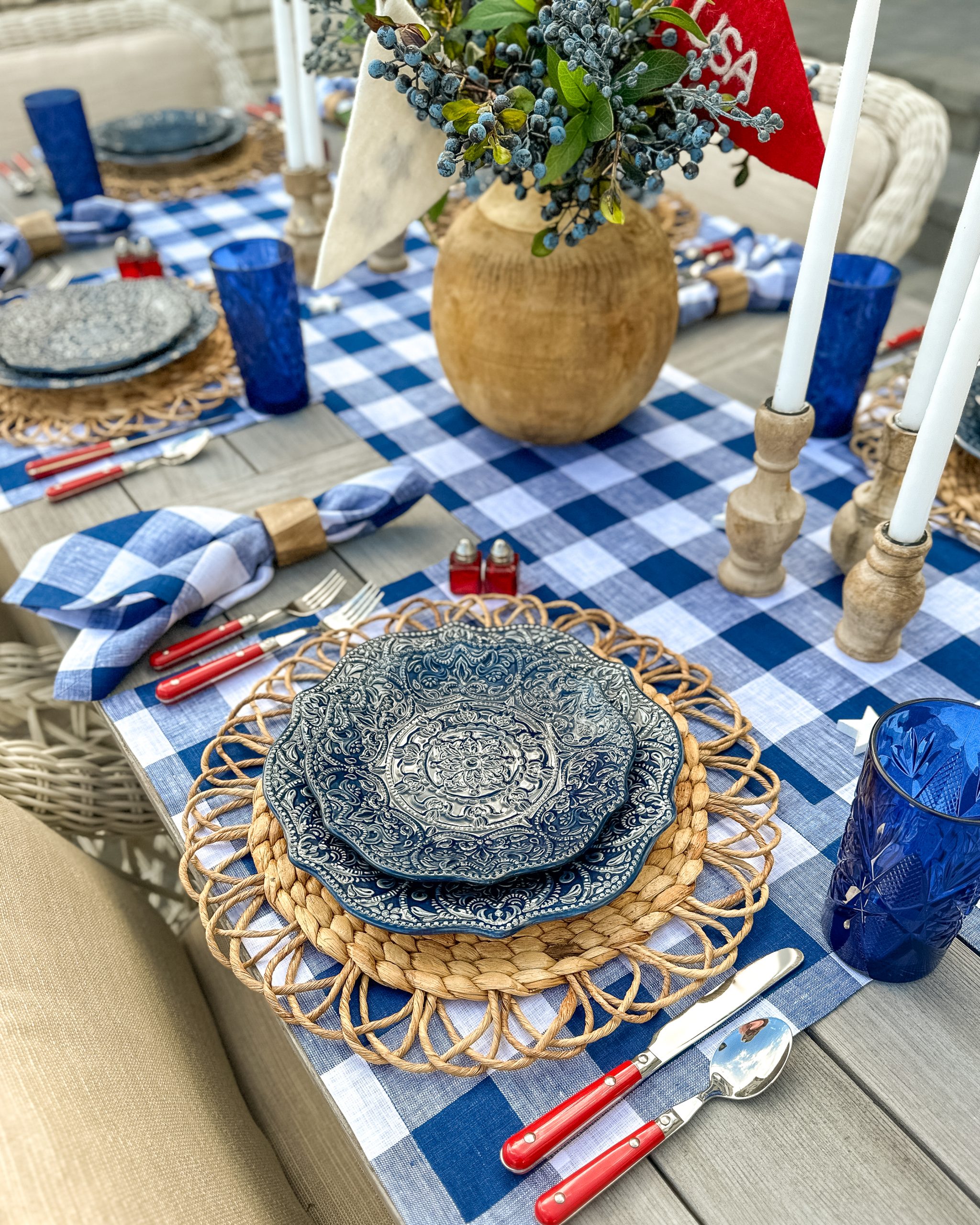 Fourth of July Table Settings - Home With Holly J