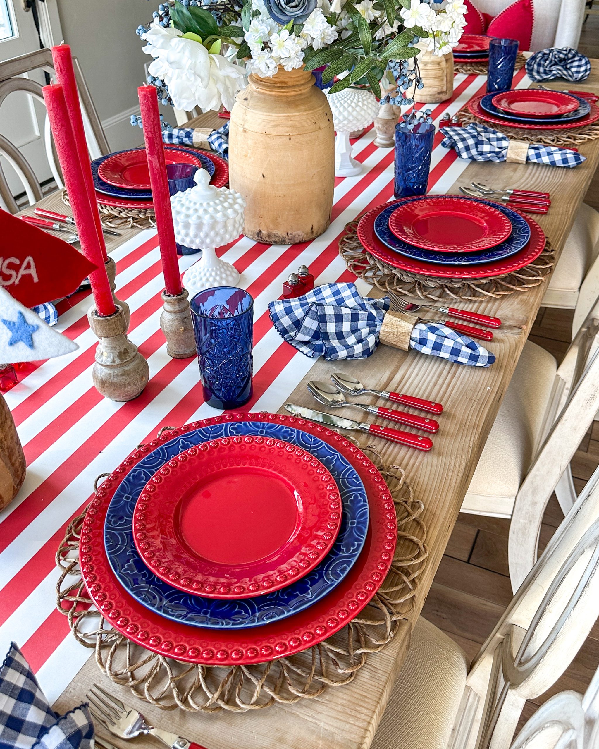Create a Stunning Patriotic Tablescape for the Fourth of July - Home ...